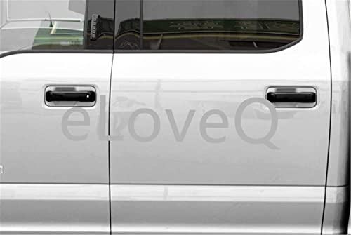 eLoveQ Gloss Black Handle Cover Covers Compatible with Ford 2015-2019 F-150/2017-2019 F-250 + F-350 Superduty (Gloss Black-w/o Smart Keyless)