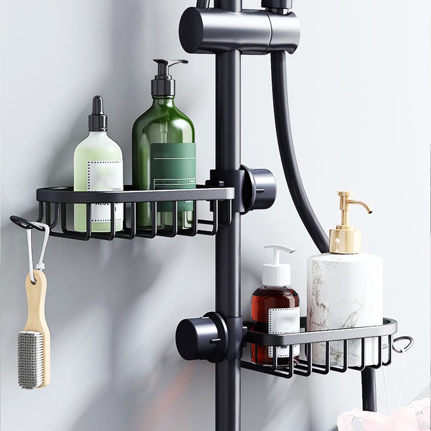 Tfulad Sponge Holder Over Faucet Kitchen Sink Caddy Organizer, Stainless Steel Faucet Rack for Soap, Shampoo, Shower Caddy Shelf,Scrubbers