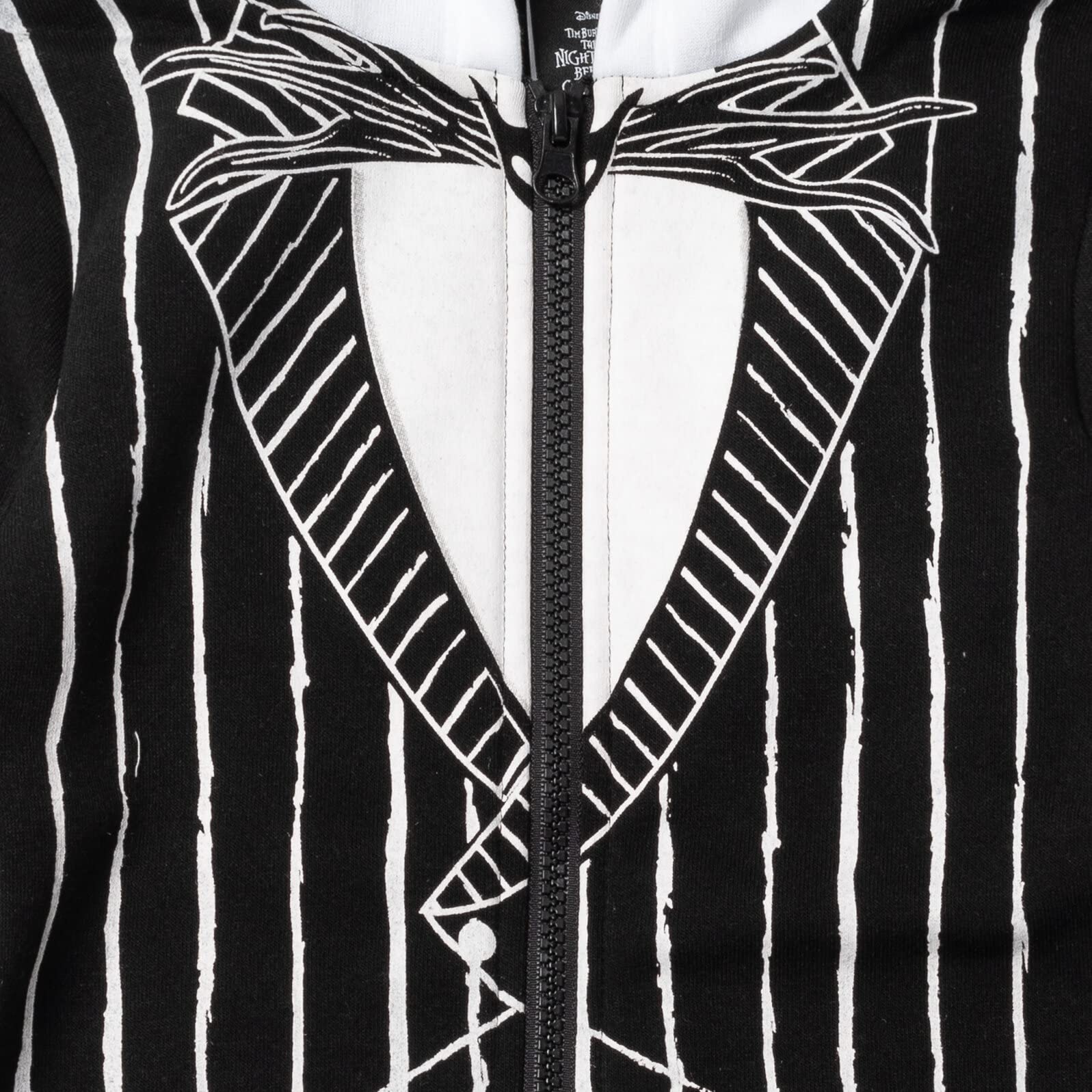 Disney Nightmare Before Christmas Jack Skellington Little Boys Fleece Zip Up Hoodie 7-8