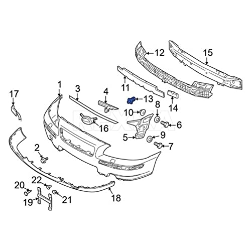 Rexka 10 pcs Bumper Cover Fender Liner Trunk Trim Panel Push-Type Retainer Clip for Volvo 3541113 940 960 C30 C70 S40 S60 S60L S80 S90 V50 V60 V70 V90 XC40 XC60 XC70 XC90