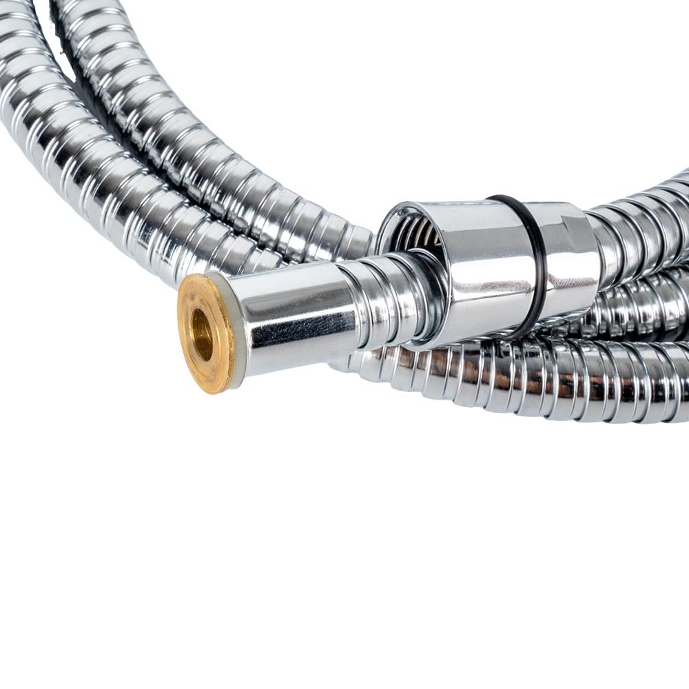 Socila Professional Stainless Steel Shampoo Bowl Hose - 1/2" Thread Sprayer Head to 1/4" Thread Water Pipe for Barber Shop & Salon Sink Replacement Part for Faucet and Sprayer