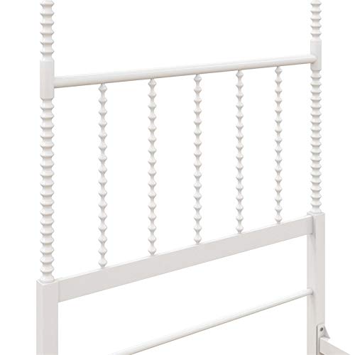 DHP Emerson Metal Canopy Bed in Twin Size Frame in White