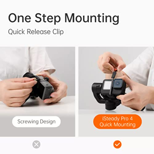 Hand Held Stabilizer, Anti Shake IPX4 Proof Quick Release Clip 3 Camera Stable Tool for OSMO Actio Camera