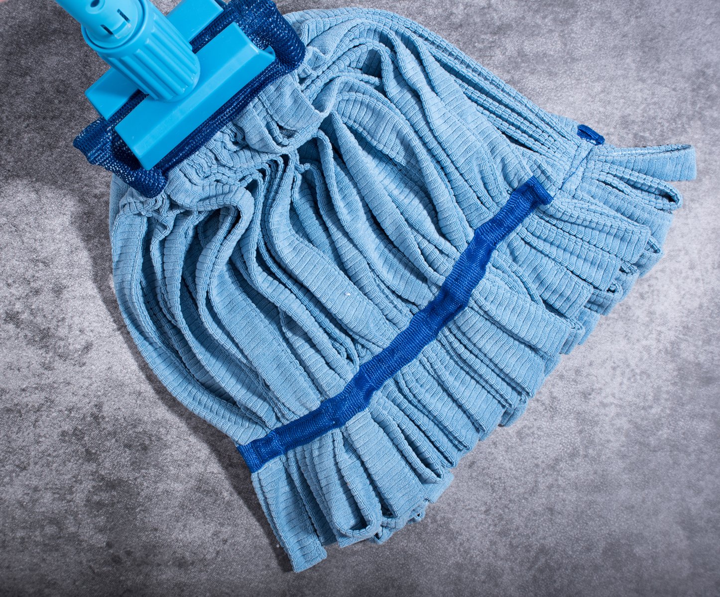 QIPENG 18" Large Microfiber Cloth Mop Head Replacement Pack of 2 | for Home Use (Blue)