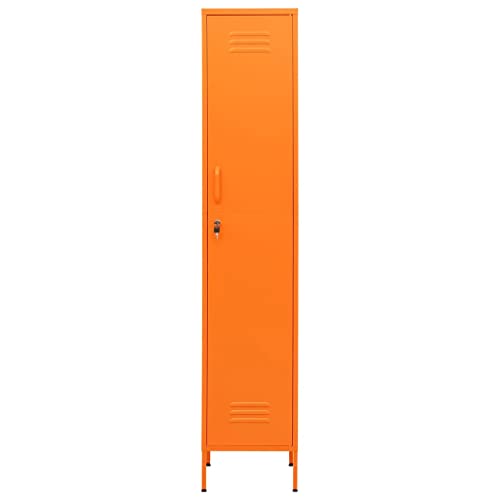 vidaXL Metal Storage Cabinet, Storage Locker with Adjustable Shelves, Locker Organizer for School Office, Locker Cabinet, Modern Style, Black Steel