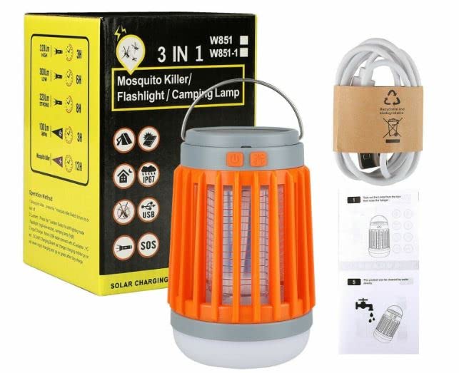 THE PERFECT PART Solar USB Mosquito Killer Light Electronic Fly Bug Insect Zapper Trap Pest Lamp