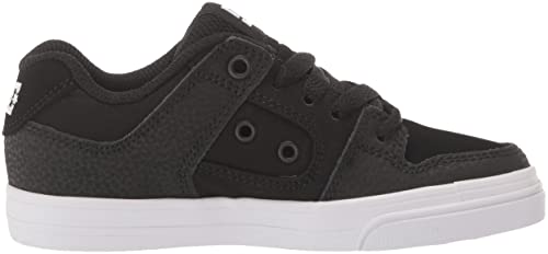 DC unisex child Dc Pure Kids Skate Shoe, Black/Flames, 3 Little Kid US