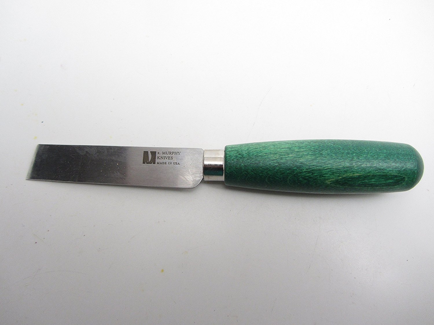 R. Murphy 4" Square Point Shoe Makers Cobbler Repair Leather Working. Green Handle Duct Knife for Scoring and Stripping and Cutting Duct Board 4SQGH