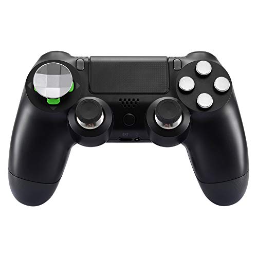 eXtremeRate Magnetic Metal Bullet Buttons Dpads for PS4 Controller, Aluminium Thumbstick Joystick Adustable Height, Replacement Parts for PS4 Slim Pro Controllers (31 in 1)