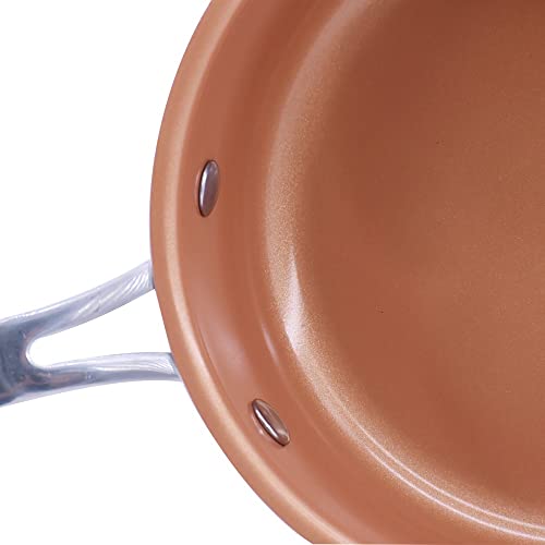 DHTDVD Non-Stick Pan Ceramic Induction Pan Frying Pan Saucepan Oven and Dishwasher Safe Non-Stick