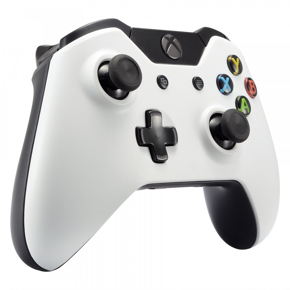 eXtremeRate Matte Solid White Front Top Up Shell Case Faceplate for Xbox One Controller