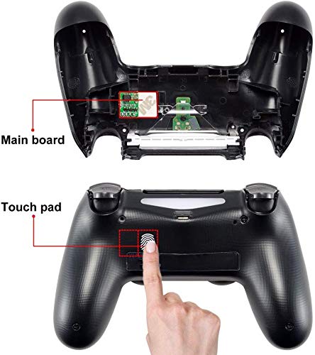 eXtremeRate Multi-Colors Luminated D-pad Thumbsticks Face Buttons (DTF) LED Kit for PS4 Controller 7 Colors 9 Modes Touch Control with Classical Symbols Buttons - Controller NOT Included