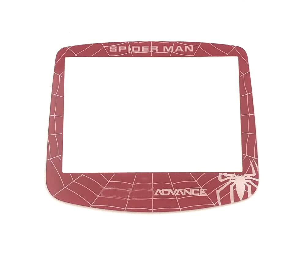 Glass Protector Display Screen Lens for Gameboy Advance GBA IPS LCD V2 Screen Lens Protector Cover (Red Spider)