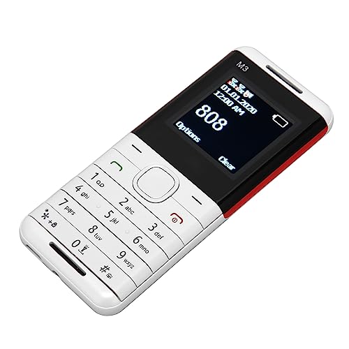 Unlocked Cell Phone for Seniors, 1000mAh Dual SIM Mobile Phone Big Button Cell Phone with Charging Cable and Lanyard, Mini Phone for Elderly Kids
