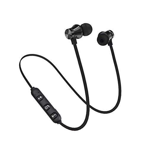 Earphone Magnetic in-Ear Stereo Headset Earphone Wireless Bluetooth 4.2 Headphone Gift High Performance Easy to Use Black