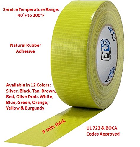 ProTapes Pro Duct 110 PE-Coated Cloth General Purpose Duct Tape, 60 yds Length x 3" Width, Brown (Pack of 1)