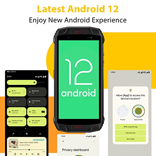 Ulefone Rugged Smartphone, Armor 15 Rugged Phone Built in TWS Earbuds, 11GB+128GB, 6600mAh, Android 12, 13MP Wide-Angle Lens, 16MP Front Camera, NFC, Headset-Free, Face Unlock + Fingerprint ID, Red