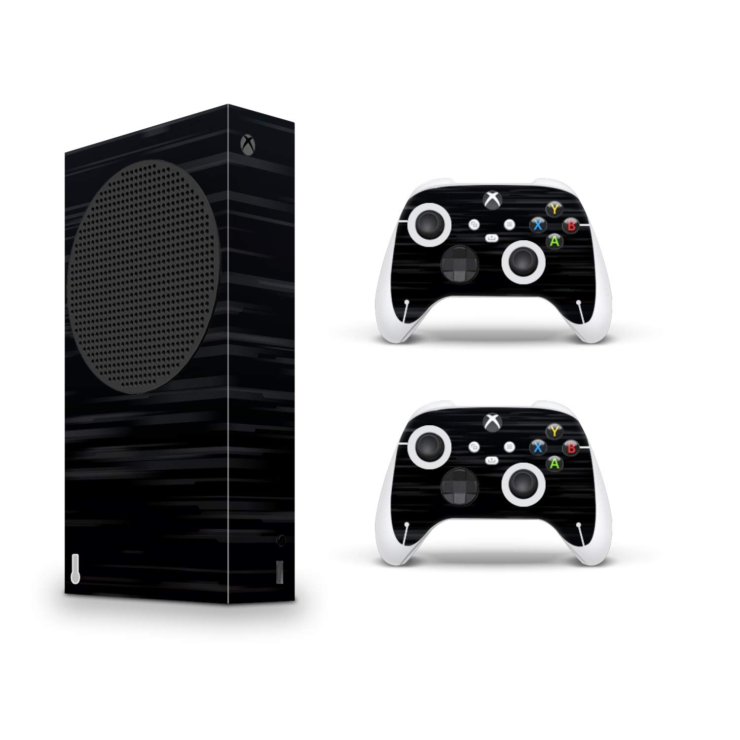 Glitch Consoles Vinyl Wrap Console Set for Xbox Series S – Premium Console Wrap with 2 Pcs Controller Wraps – Precut Durability and Protection Xbox Series S (Black), 62863424412