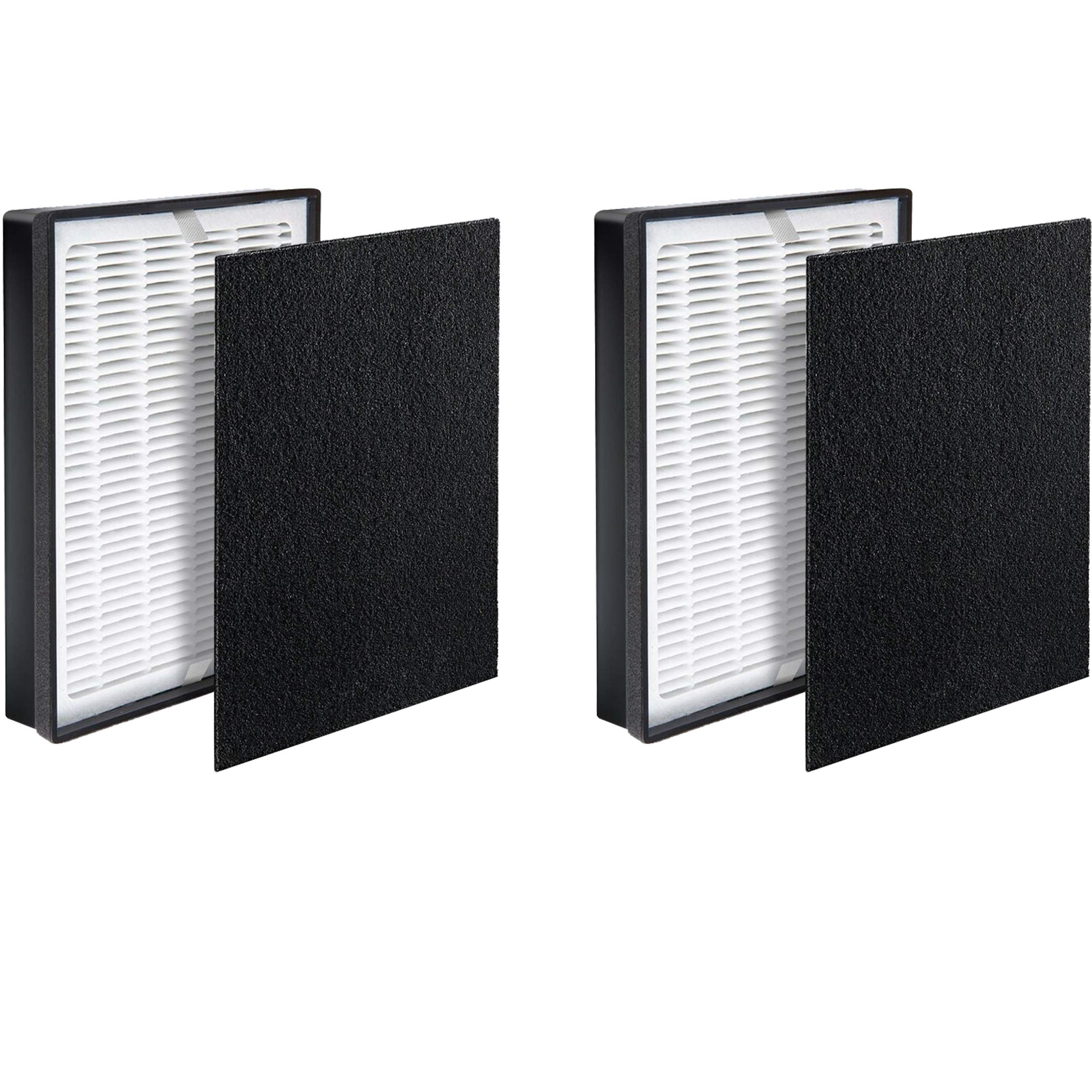 Fette Filter - Premium Air Purifier Replacement Filter Set, Compatible with Levoit LV-H126 Air Purifier (2 Hepa 2 Carbon)