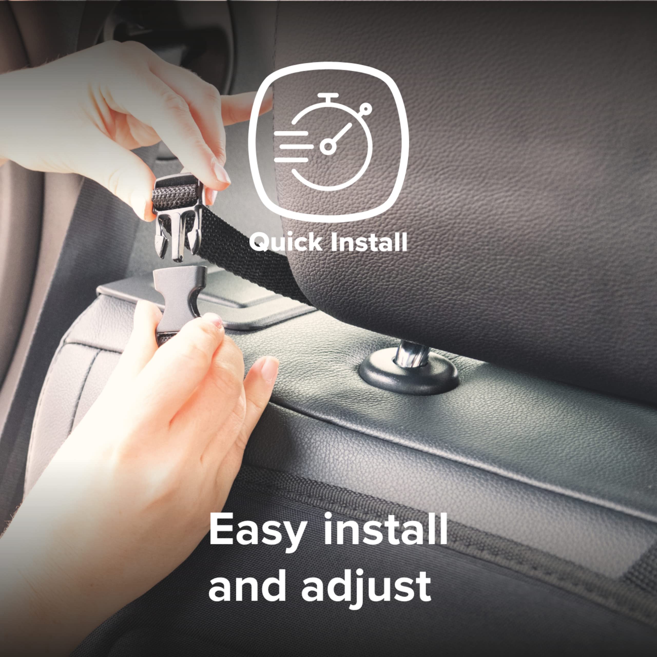 Diono Seat Guard Complete, Full Size Car Seat Protector for Under Child Car Seat, Crash Tested, Raised Edges, Thick Padding & Non Slip Backing for Durable Protection, Black