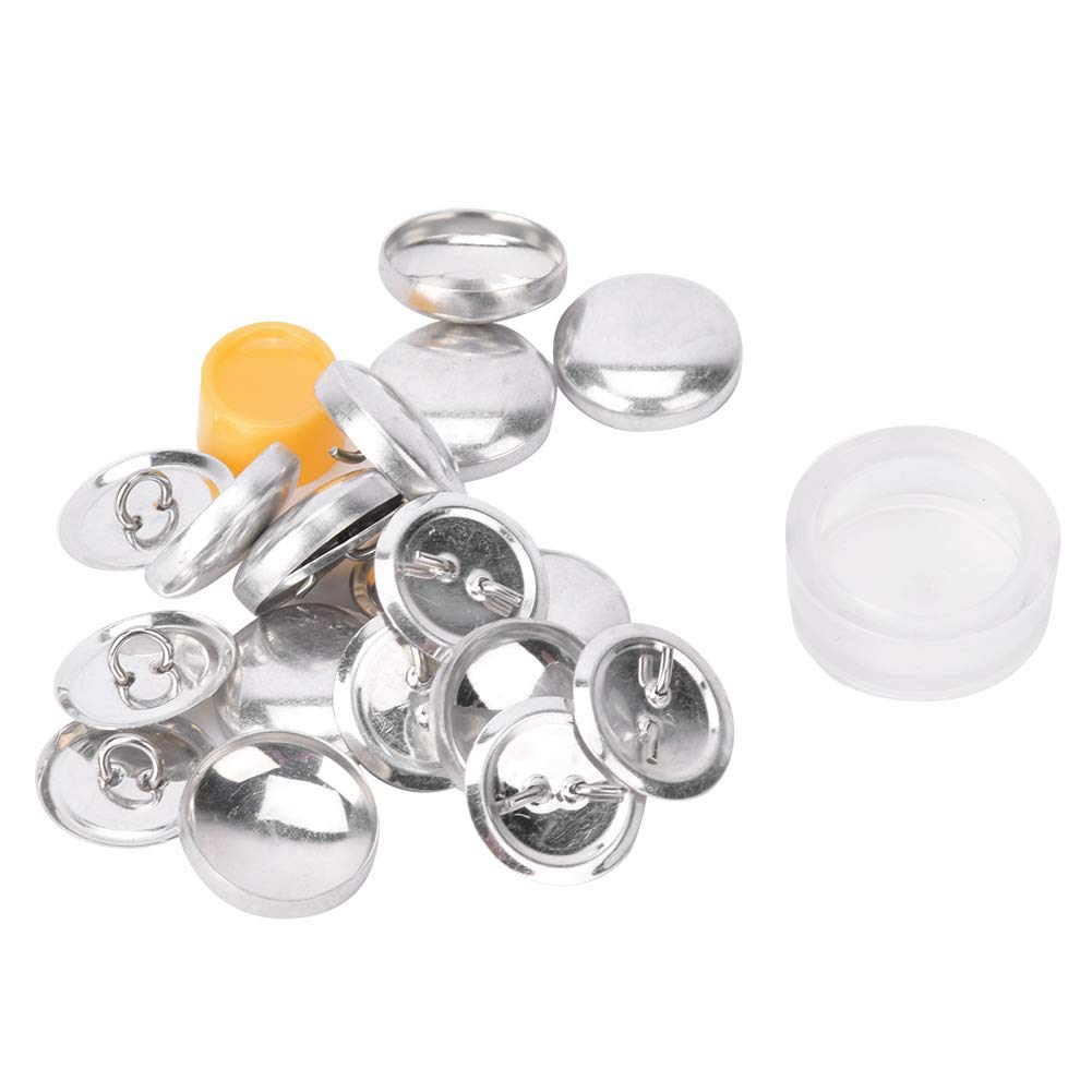 DIY Handmade Wrapped Cloth Cover Buttons Kit,Round Metal Buckle Blank Base Simple Press Button Wrapping Machine for Jewelry Gift Toys Accessories(20mm)