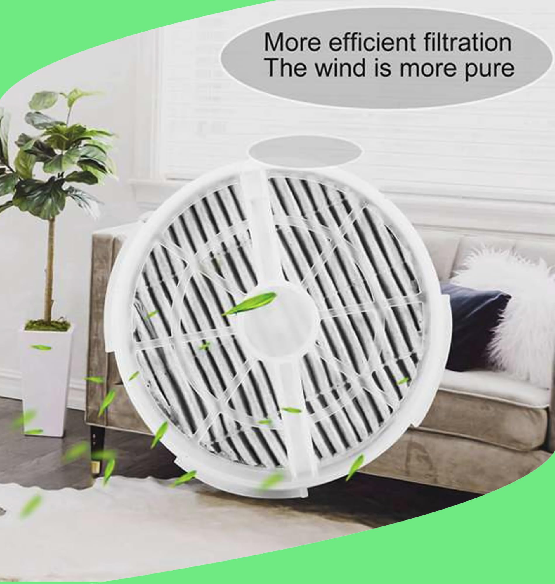 GL2103 HEPA Filter Replacement Compatible with RIGOGLIOSO, JINPUS, LTLKY, Frida Baby, Meleden,SY900S and More Air Purifiers, 4 Inch 3-in-1 Activated Carbon and True HEPA Filters (2-Pack)