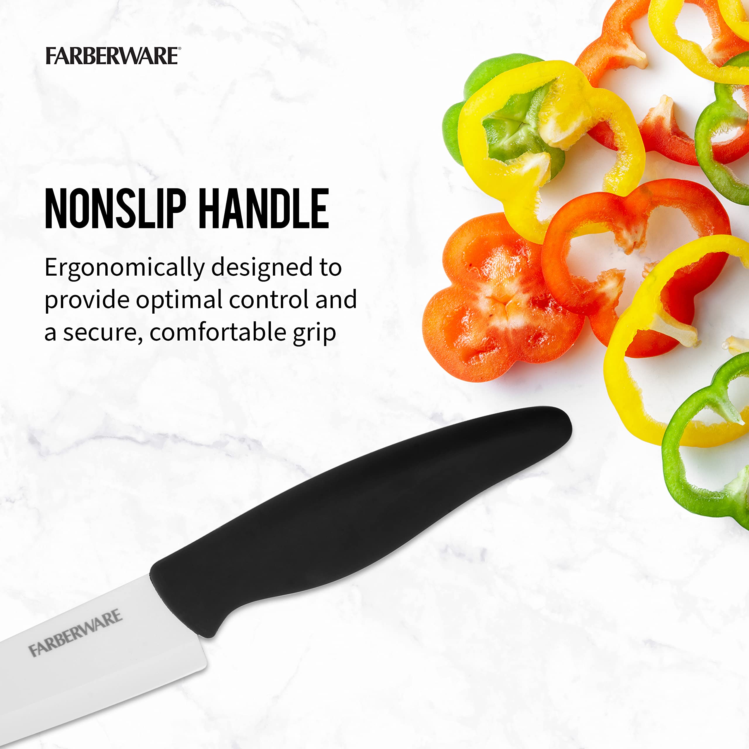 Farberware 5243363 Ceramic Knife Set, 2-Piece, Black