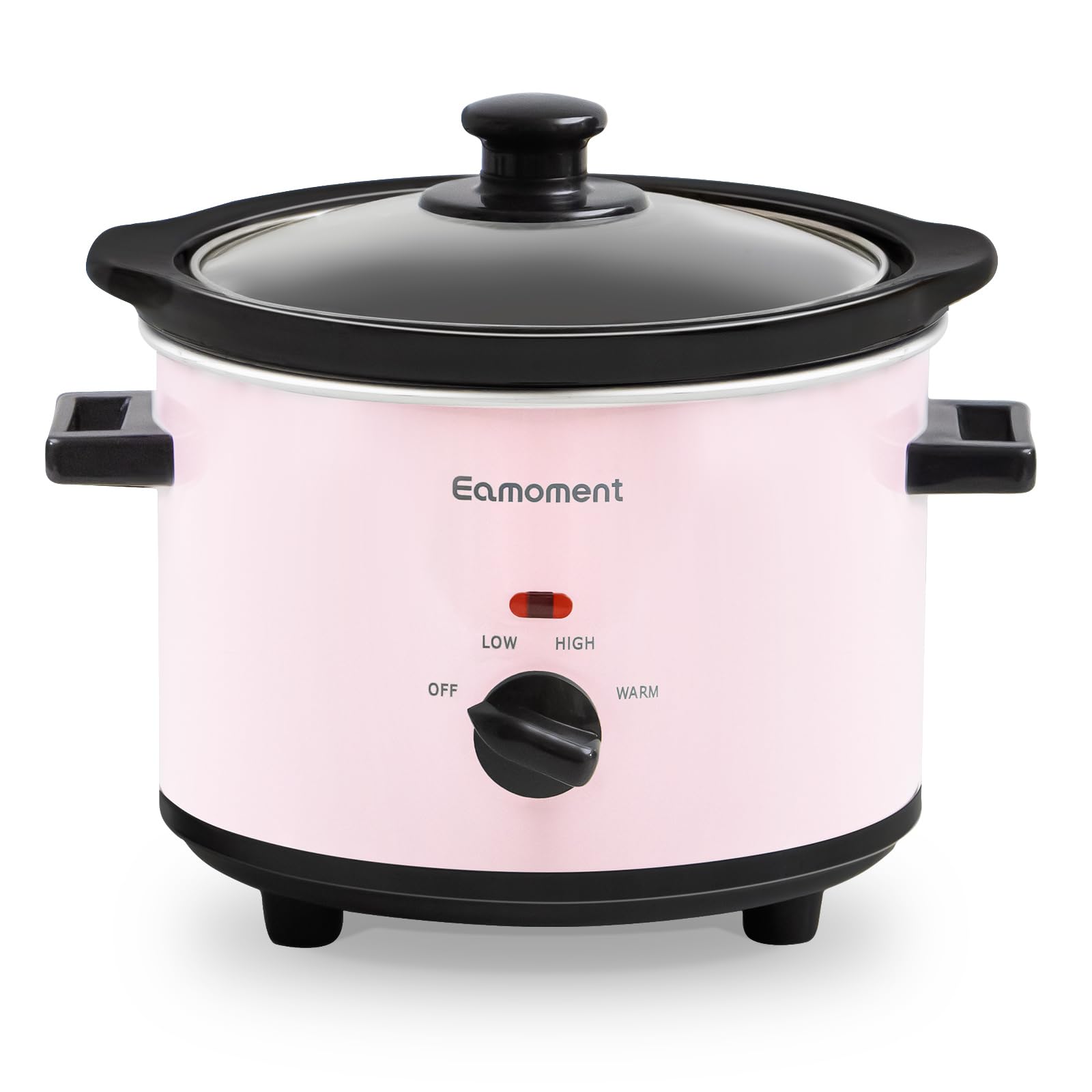 Small Slow Cooker Pink 1.5 Quart Mini Ceramic Pot Adjustable Temperature/Main Dishes/Sauces/Stews and Dips.Dishwasher-Safe Glass Lid and Pot