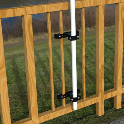 Patio Umbrella Holder - Heavy Duty Outdoor Umbrella Mount Attaches to Railing Maximizing Patio Space, Bench Buddy Umbrella Holder Fixed Clip Umbrella Clamp,2 Pack