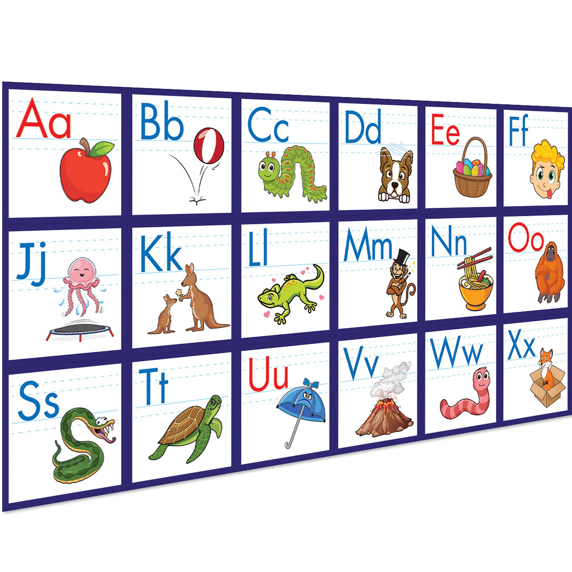 Junior Learning Alphabet Frieze - Print, The Science of Reading Supplementary Resource Wall Border, Poster, for Classroom or Home School use, for Ages 5+, Grade K