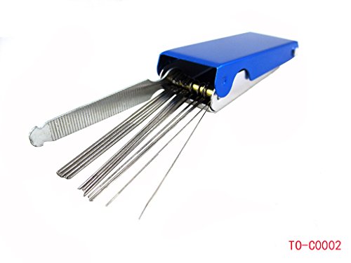 Metal Shell 13 in 1 Welding Torch Nozzle Tip Cleaner for Welder Soldering Carburetor Jet Cleaner Cleaning 14 Wire Set Torch Tip ATV Moped Welder Carb Tools