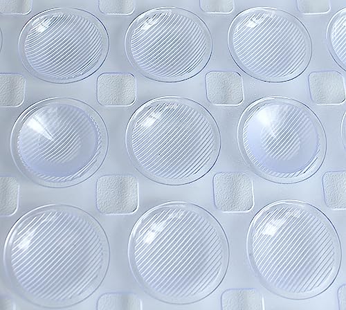 Splash Home Poz Bathtub Mat Non-Slip, Shower Mat with 86 Suction Cups and Drain Holes Bath Mat for Tub, 26.5 L x 14.25 W Inches, Machine Washable, PVC - Clear
