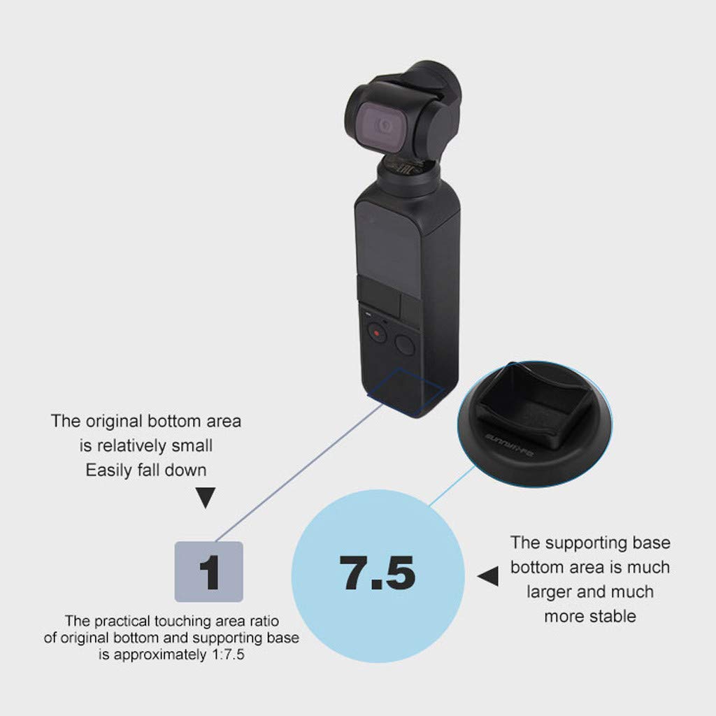 Toxz 1PC Handheld Stabilizer Base Mount Stand for DJI Osmo Pocket Gimbal Camera,Protection Base,EVA Anti-Slip Cushion Pad,More Stability