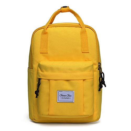 Mini Backpack for Women, Chasechic Lightweight Cute Small Hiking Casual Aesthetic Daypack for Teen Girls Yellow