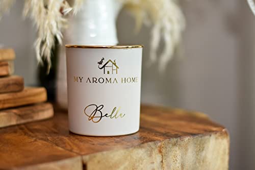 Vanilla Bean | 8 oz | Strong Scented Candles | Natural Soy Candle | Premium Strong Scent | Elegant Glass jar | Metal lid | Designer Gift Box | Long Even Burn | Double Wick