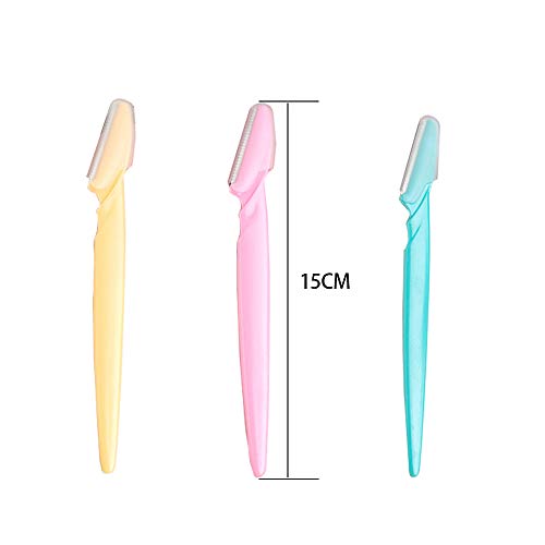 Eyebrow Razor, 60 Pieces Eyebrow Razor Shaper Trimmer Shaver Facial Razor with Precision Cover for Women