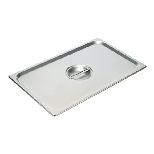 Winco FW-S500 Commercial Portable Steam Table Food Warmer 120V 1200W,Stainless Steel,Large & SPSCF 44197 Size Solid Cover
