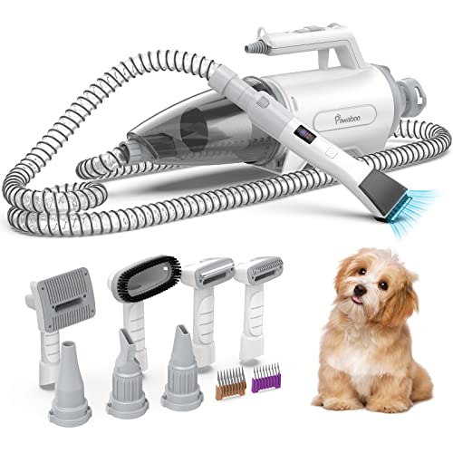 Pawaboo Dog Grooming Kit & Dog Hair Vacuum & Dog Dryer, Dog Grooming Clippers with Pet Grooming Tools for Shedding and Drying Pet Hair