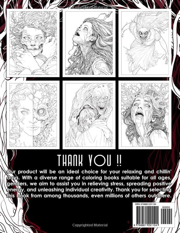 Dark Beauties Horror Coloring Book: A Unique Collection of Scary and Spooky Ladies, Designed for Relaxation and Artistic Fulfillment