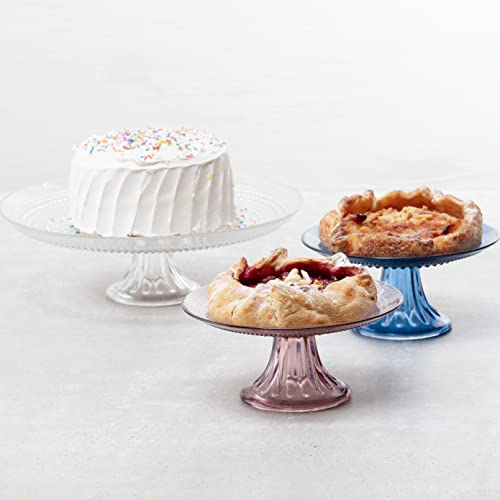 Fortessa Jupiter Vintage Glassware Collection, 1 Count (Pack of 1), Pink,JUPPK.CAKE.08