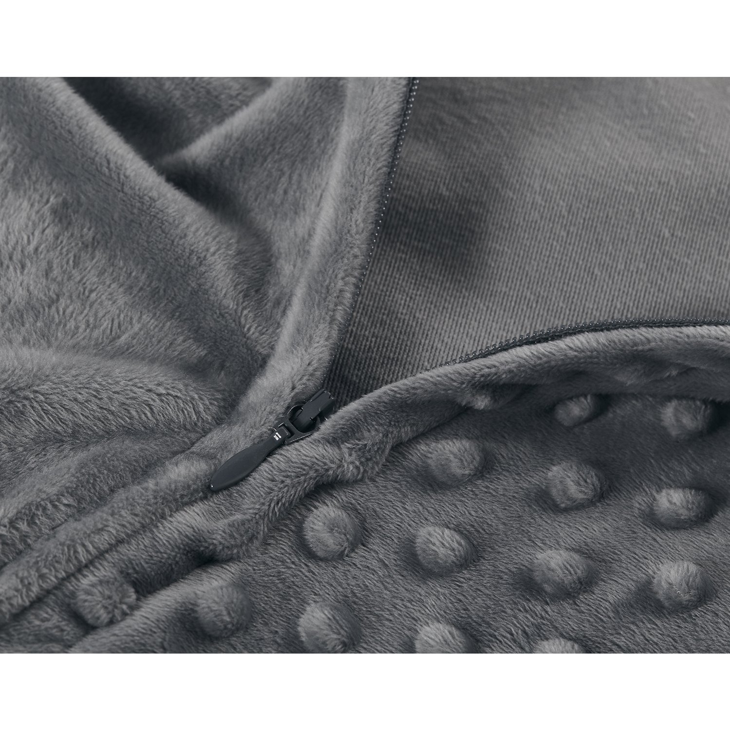 RelaxBlanket 60''x80'' Duvet Cover for Weighted Blanket | Premium Super Soft Minky Dot | Dark Grey