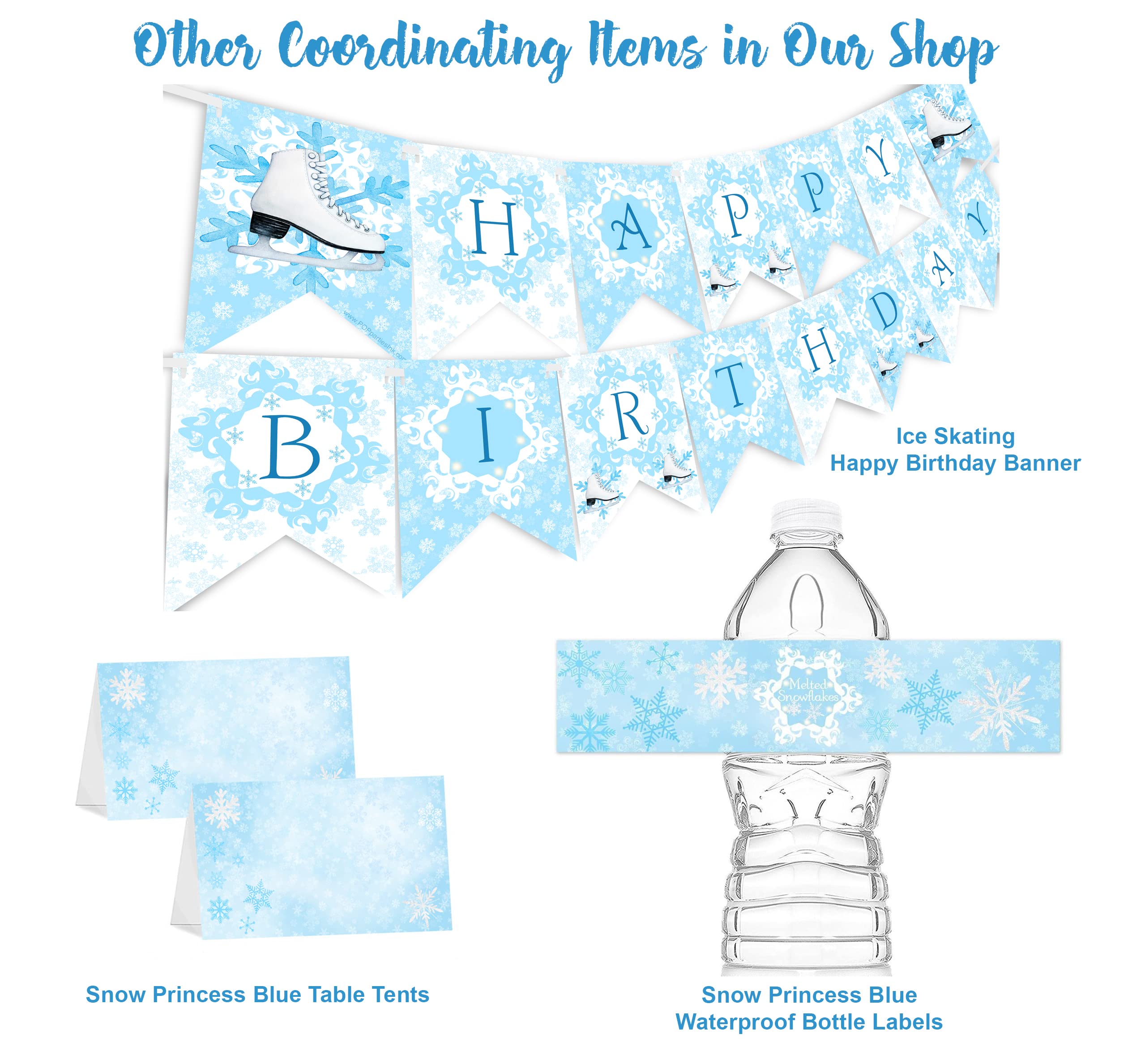 Snow Princess Birthday Banner - Winter Birthday Banner