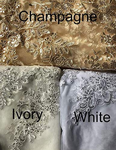 FAIOKAVER Wedding Veils Long Cathedral with Comb Full Floral Lace Egde 1 Tier