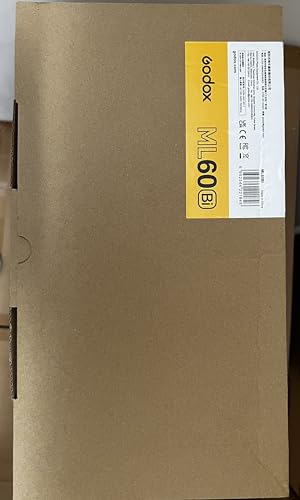 Godox ML60Bi ML60 Bi 60W Bi-Color LED Light Silent Mode Portable Brightness Adjustment Support Li-ion Outdoor LED Light with 2X NP970 Lithium Battery