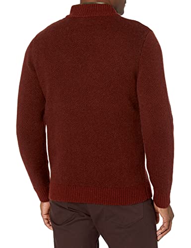 Pendleton Men's Shetland Quarter-Zip Sweater, Oxblood/Hickory Heather, XXL