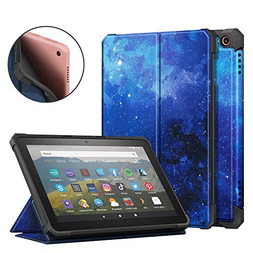 Fintie Case for All-New Fire HD 8 and Fire HD 8 Plus Tablet (10th Generation, 2020 Release) - [Flex Stand] Slim Folding Protective Cover with Soft TPU Back Shell, Auto Sleep/Wake, Starry Sky