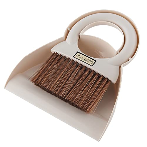 Hand Broom and Dustpan Set - Mini Dustpan and Mini Hand Whisk Broom Set, Broom Cleaning Set Tool for Table Keyboard Window Gaps Kids, Pets (C)