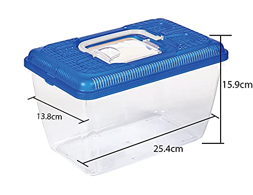 Penn-Plax Small World Habitat – Portable Clear and Transparent Plastic Tank – Excellent for Small Critters and Creatures – Easy to Clean & Handle – 1 Gallon