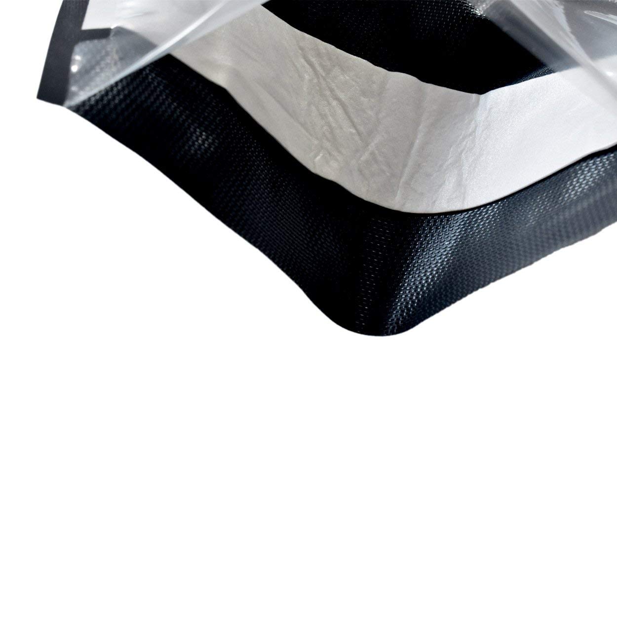 ShieldNSeal Vacuum Seal Bags, Black and Clear Zipper Bags, 15" x 20", SNS 3500