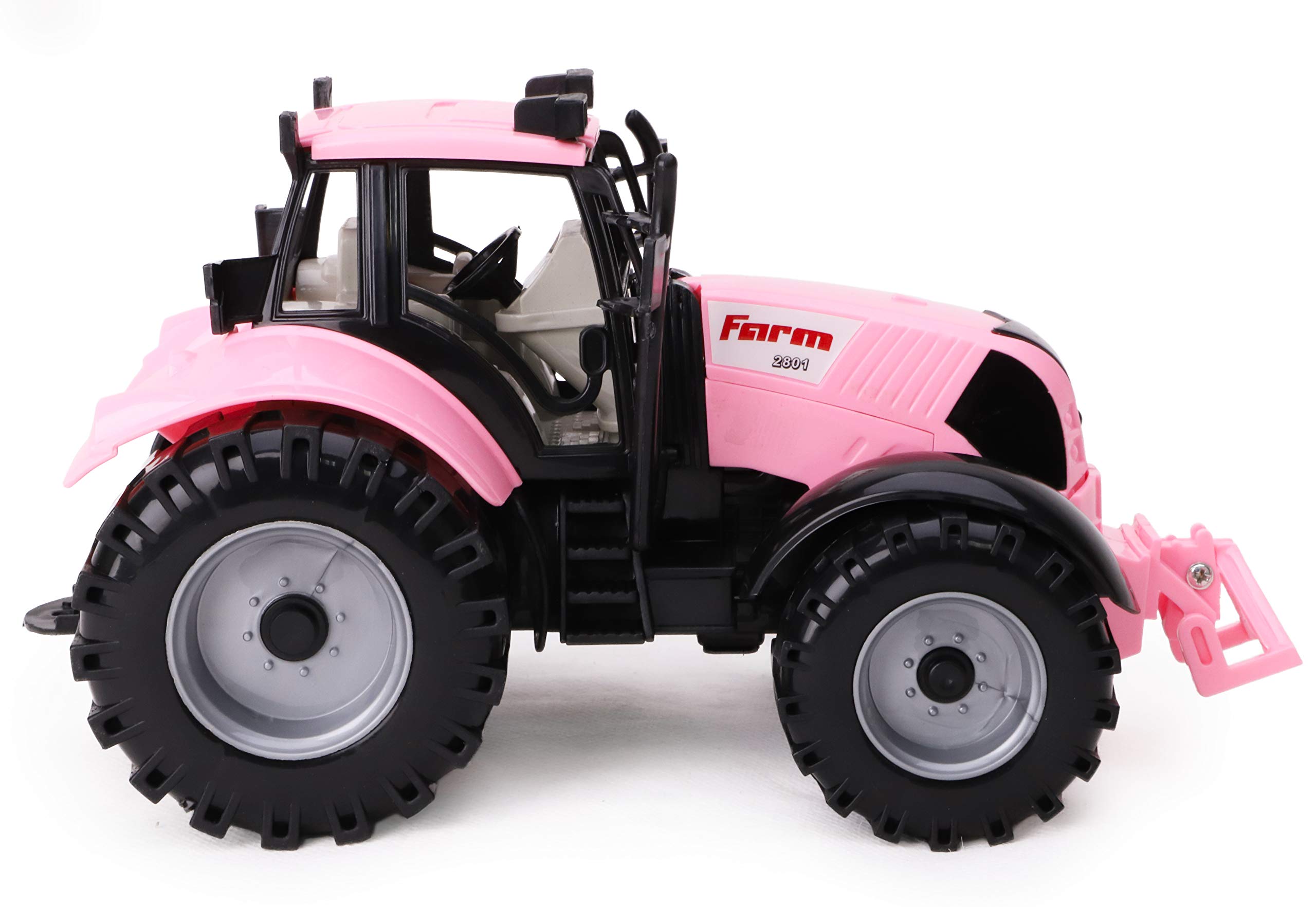 Toyland® Friction Powered Farm Tractor with Opening Bonnet (Pink)
